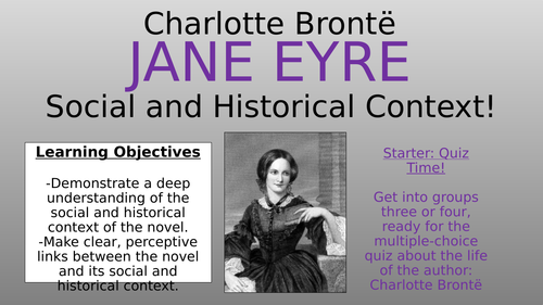 Jane Eyre - Social and Historical Context! | Teaching Resources
