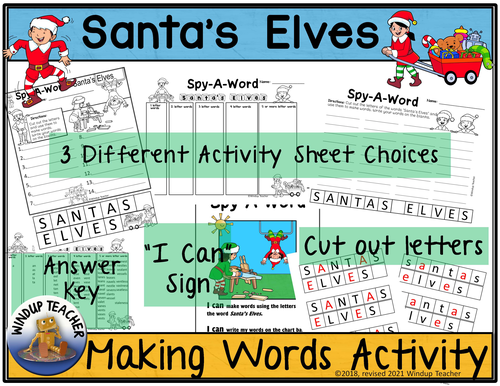 Santa’s Elves Word Work Activity | Teaching Resources