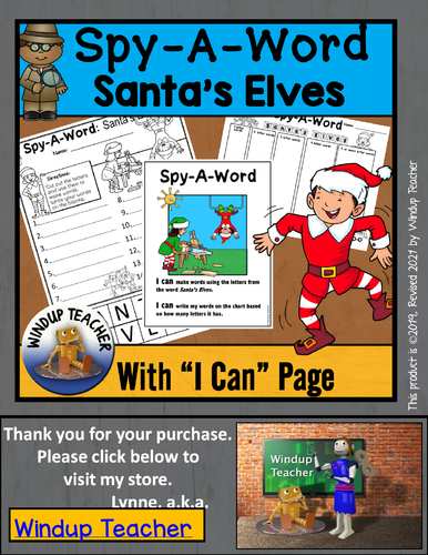 Santa’s Elves Word Work Activity | Teaching Resources