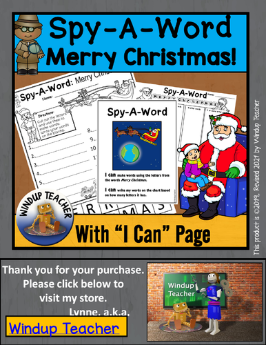 Merry Christmas Word Work Activity | Teaching Resources