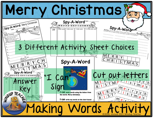 Merry Christmas Word Work Activity | Teaching Resources