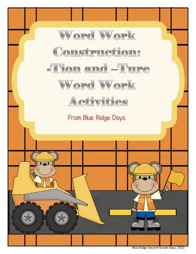 -Tion and -Ture Word Work Phonics | Teaching Resources