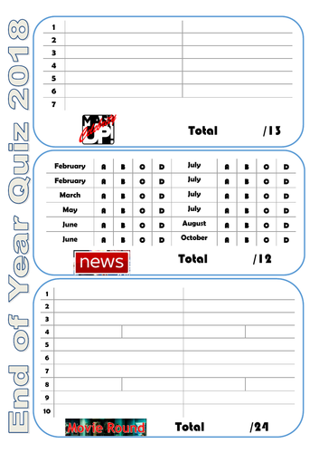 End of Year Christmas Quiz 2018 | Teaching Resources End of Year Christmas Quiz 2018 | Teaching Resources
