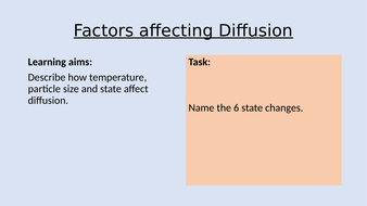 KS3 Factors Affecting Diffusion | Teaching Resources