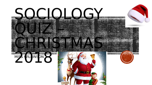 Sociology Christmas Quiz - Families and Households | Teaching Resources