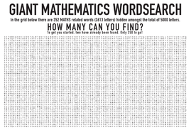 GIANT MATHS WORDSEARCH | Teaching Resources