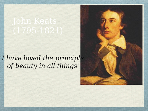 PPT - John Keats - Intro and Brightstar | Teaching Resources