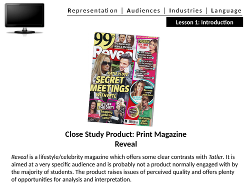 Reveal GCSE Media Studies Magazine CSP | Teaching Resources