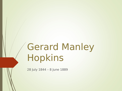 PPT - Gerard Manley Hopkins - Poetry | Teaching Resources