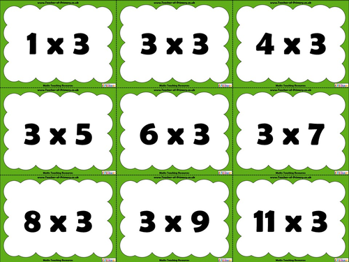 Three Times Table Snap | Teaching Resources