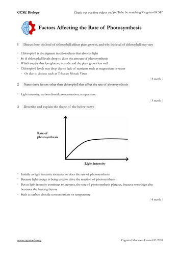 GCSE Biology (9-1) - Factors Affecting the Rate of Photosynthesis ...