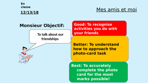 French ma famille et mes amis l'amitié | Teaching Resources