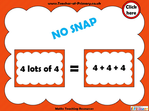 Four Times Table Snap | Teaching Resources