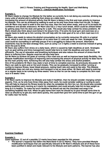 btec level 3 sport- unit 2 examples and information | Teaching Resources