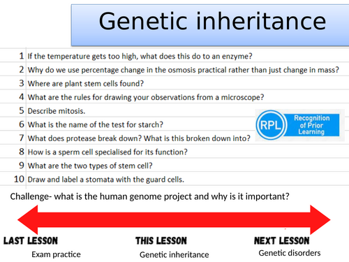 Topic 6 Inheritance, variation and evolution- Biology AQA trilogy | Teaching Resources