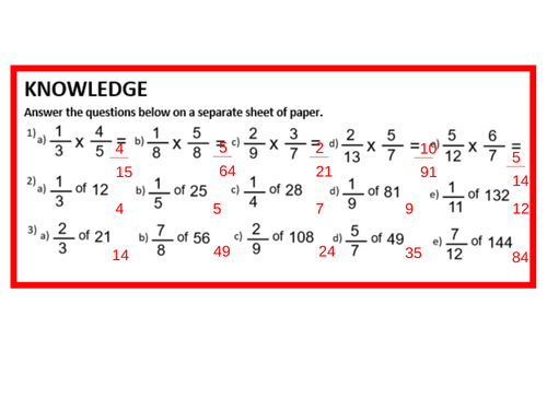 Multiplying Fractions Lesson, Learning Mat, Homework and Solutions ...