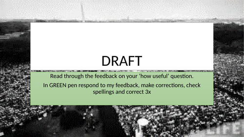 Civil Rights - peace marches. Edexcel GCSE Conflict at Home and Abroad ...