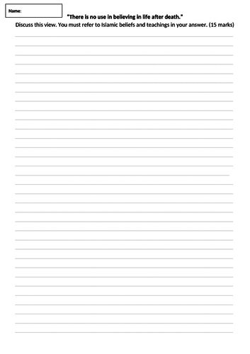 Life after death (Akhirah) in Islam | Teaching Resources