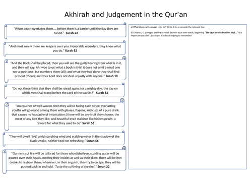 Life after death (Akhirah) in Islam | Teaching Resources