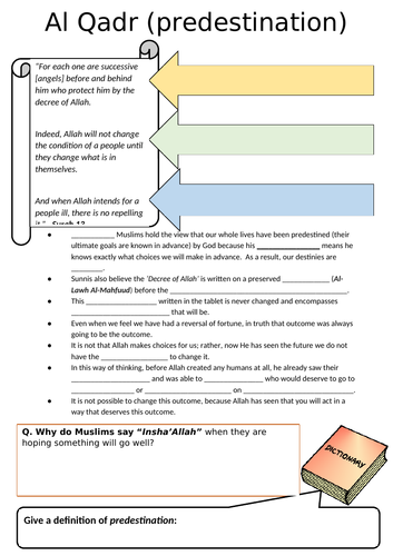 Al Qadr (predestination) in Islam | Teaching Resources