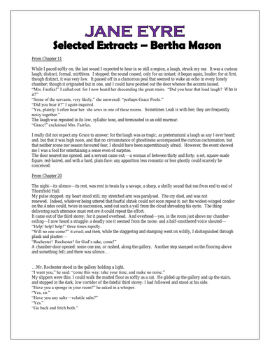 Jane Eyre - Bertha Mason: The Gothic Monster! | Teaching Resources