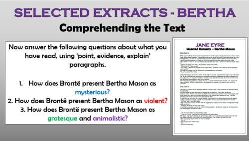 Jane Eyre - Bertha Mason: The Gothic Monster! | Teaching Resources