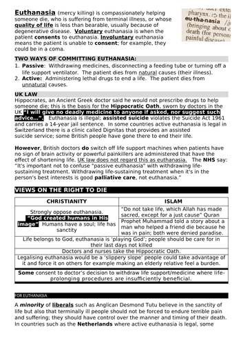 EUTHANASIA | Teaching Resources