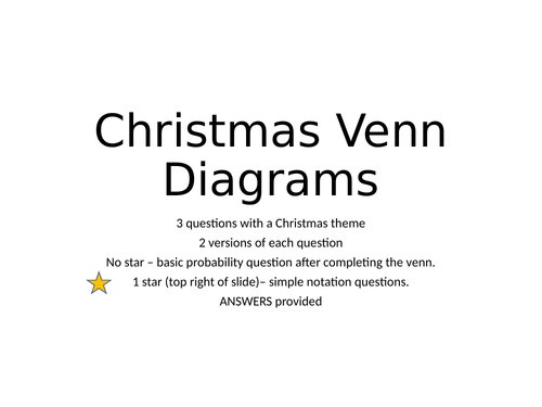 Christmas Venn Diagrams | Teaching Resources