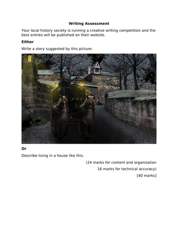 15 AQA Paper 1 Style Writing to Narrate/Describe Assessments | Teaching ...