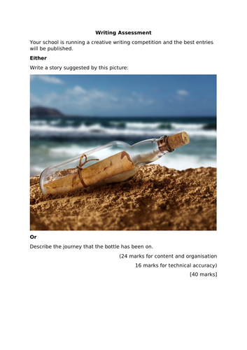 15 AQA Paper 1 Style Writing to Narrate/Describe Assessments | Teaching ...