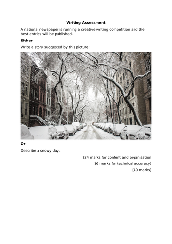 15 AQA Paper 1 Style Writing to Narrate/Describe Assessments | Teaching ...