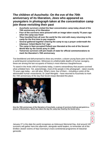 Holocaust Memorial Day | Teaching Resources