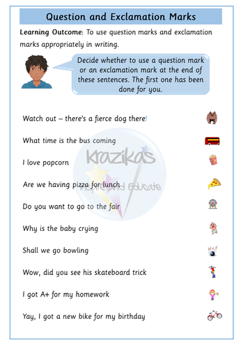 Question Mark and Exclamation Mark | Teaching Resources