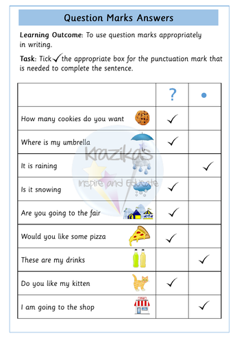 Question Mark and Exclamation Mark | Teaching Resources