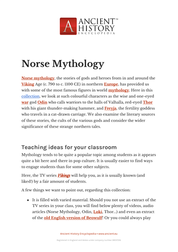 Norse Mythology | Teaching Resources