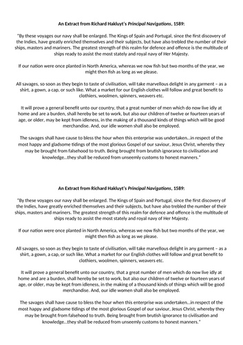 The Golden Age of Elizabethan Exploration | Teaching Resources