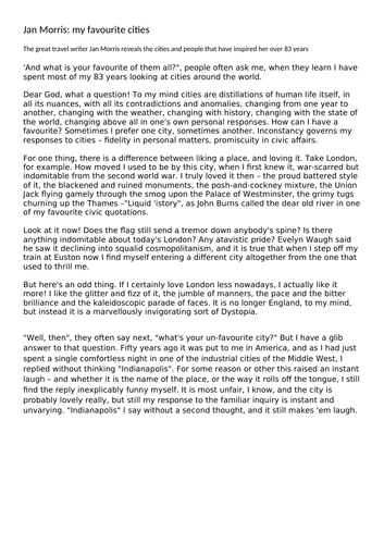 Travel Writing KS3 based on AQA English Language Paper 2 | Teaching ...