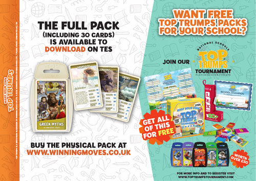 Greek Mythology Official Top Trumps - Sample Deck | Teaching Resources