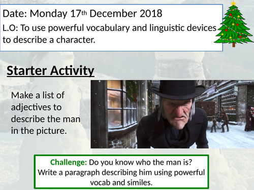 2 x Christmas Descriptive writing lessons. Using powerful vocabulary ...