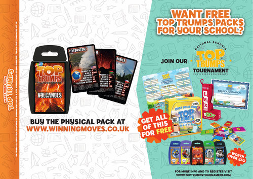 Volcanoes Official Top Trumps - Full Deck | Teaching Resources