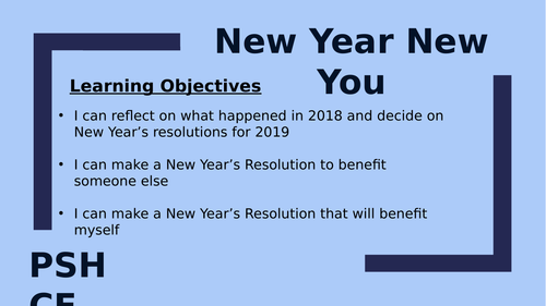 New Year - New You lesson for KS2/KS3 | Teaching Resources