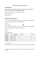 Specific Heat Capacity Low Ability Faded Worked Examples Worksheet ...