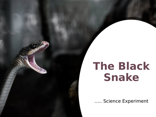 The Black Snake - Science Experiment (Sugar snake) | Teaching Resources