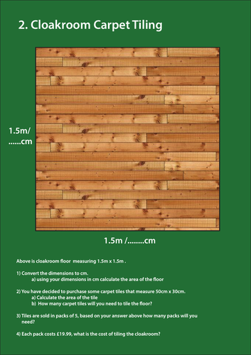 Practical problem solving 'How many tiles?' | Teaching Resources