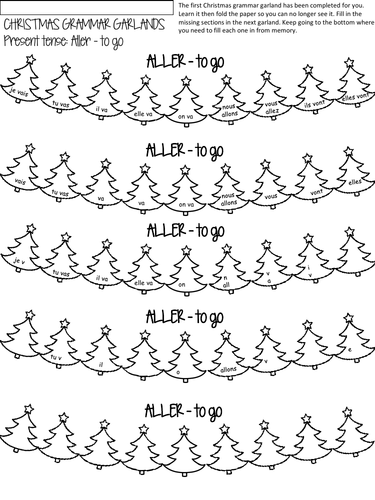 Christmas French Grammar Worksheet | Teaching Resources