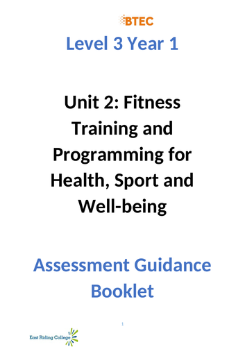 BTEC Unit 2 - Fitness Training and Programming for Health, Sport and ...