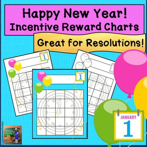 Happy New Year! Incentive Reward Sticker Charts *BUNDLE | Teaching ...
