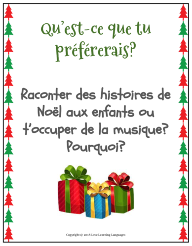 Noël - Christmas - French I'd rather game for primary and secondary ...