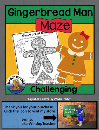 Gingerbread Man Maze | Teaching Resources