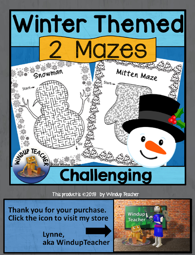 Snowman Maze | Teaching Resources